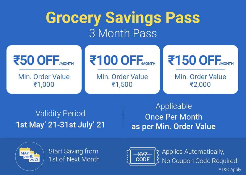 Grocery Savings Pass 3 Months Price In India Buy Grocery Savings grocery-savings-pass-3-months-price-in-india-buy-grocery-savings