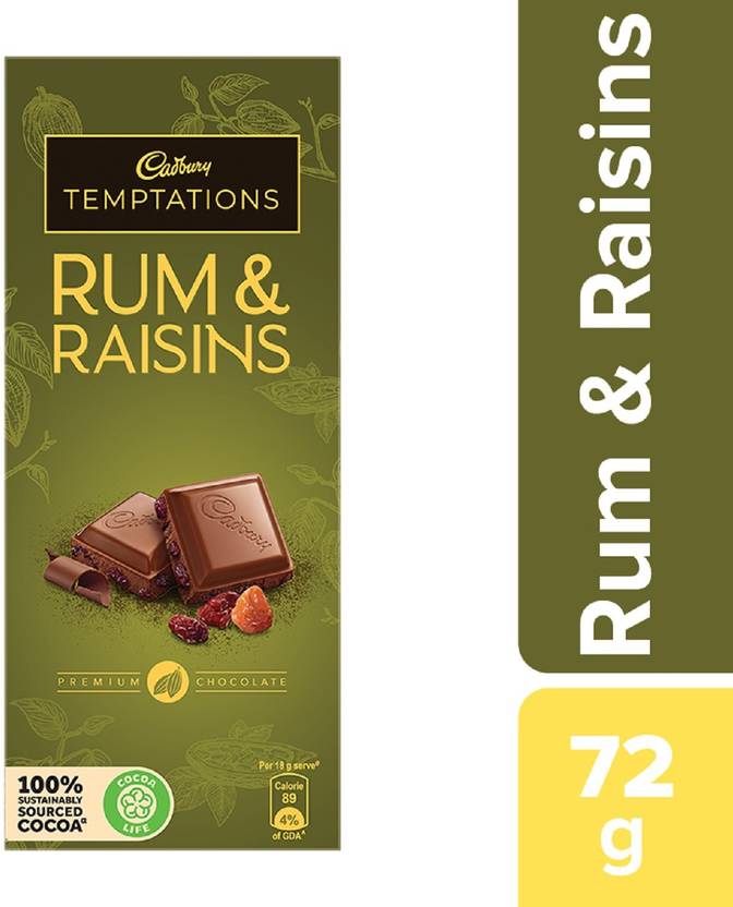 Cadbury Temptations Rum and Raisins Chocolate Bars Price in India - Buy ...