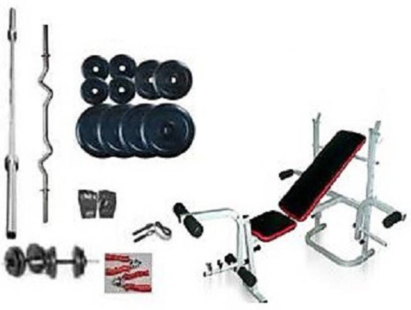 MRX 90 kg Rubber COMBO 90 kg_v2-chg Home Gym Combo Price in India - Buy ...
