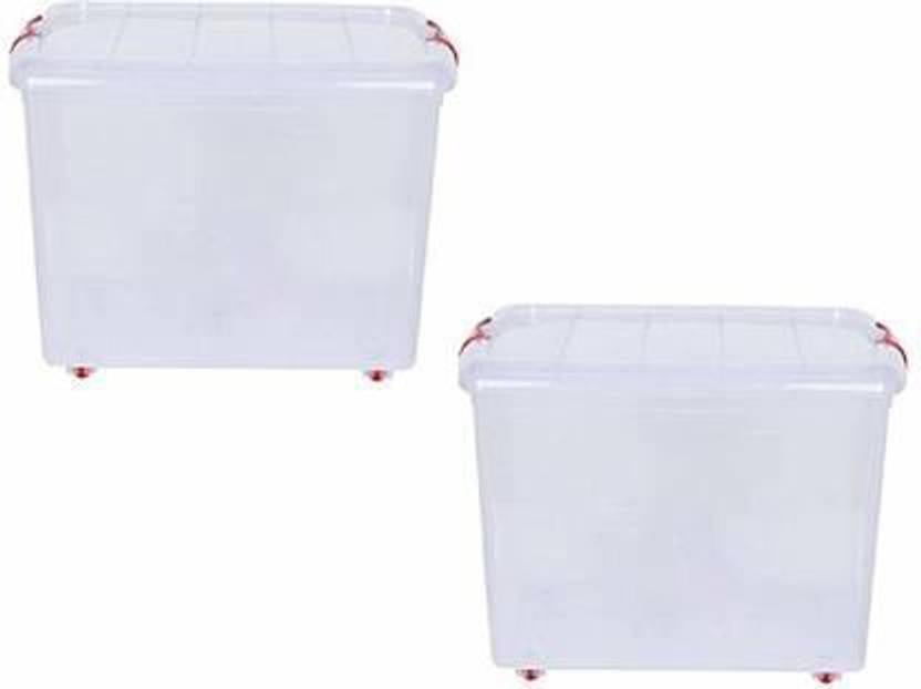 Shopmart 25 L Plastic Utility Container (Pack of 2, White) - 25 L ...