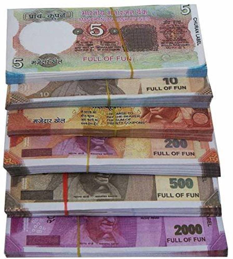 QWEEZER Nakli Note Bundle (20*7=140pcs) Dummy Currency Notes For Kids ...