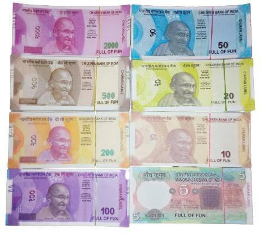 BBS DEAL Combo Gift Pack (8 Each x 8=64 Nakli Note) Playing Indian ...