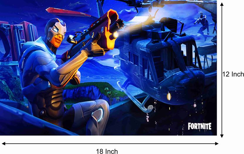 Fortnite Game Wall Poster For Room With Gloss Lamination M16 Paper ...