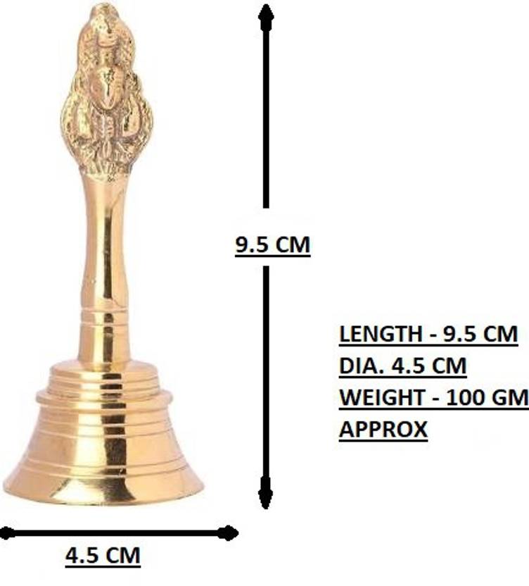 A2SK NO.10 Handmade Pure Brass Ghanti, Bell/Garuda Ghanti for Home ...