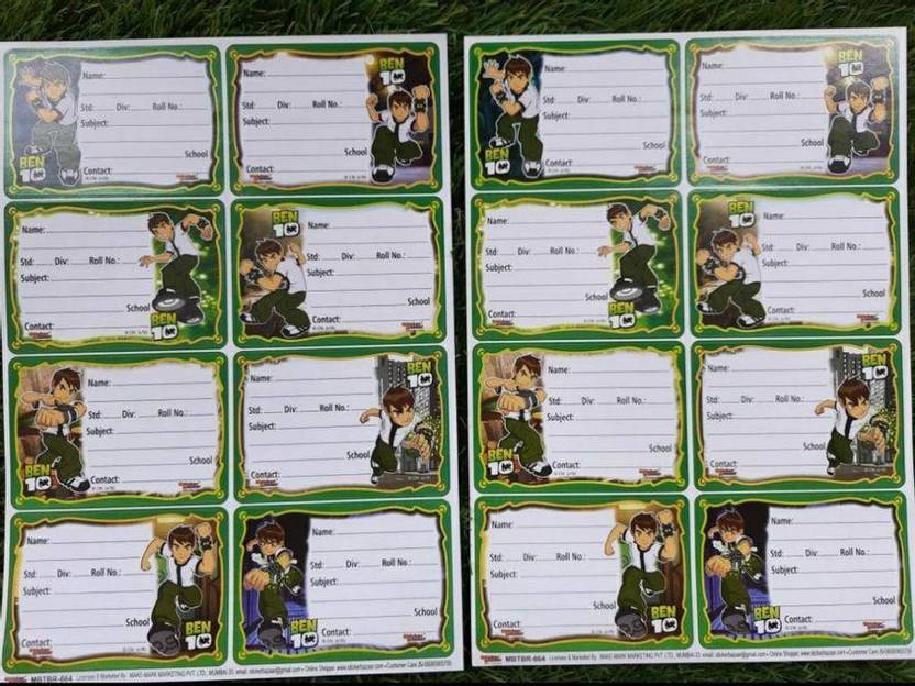 Super Easy 8 cm Mixed Design Name Slip Note Books Cartoon Stickers ...