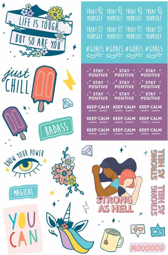 decor kafe 29 cm Women Empowerment Stickers for Decorating and ...