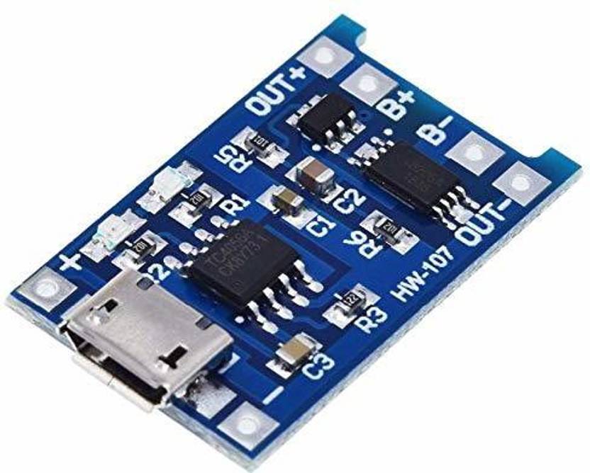 DS Robotics TP4056 Micro USB 5V 1A Lithium Battery Charger with DW01 ...