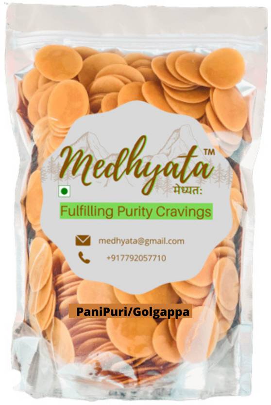 Medhyata Ready to Fry Dry Gol Gappa, Pani Puri(Patashe), Premium Fryums ...