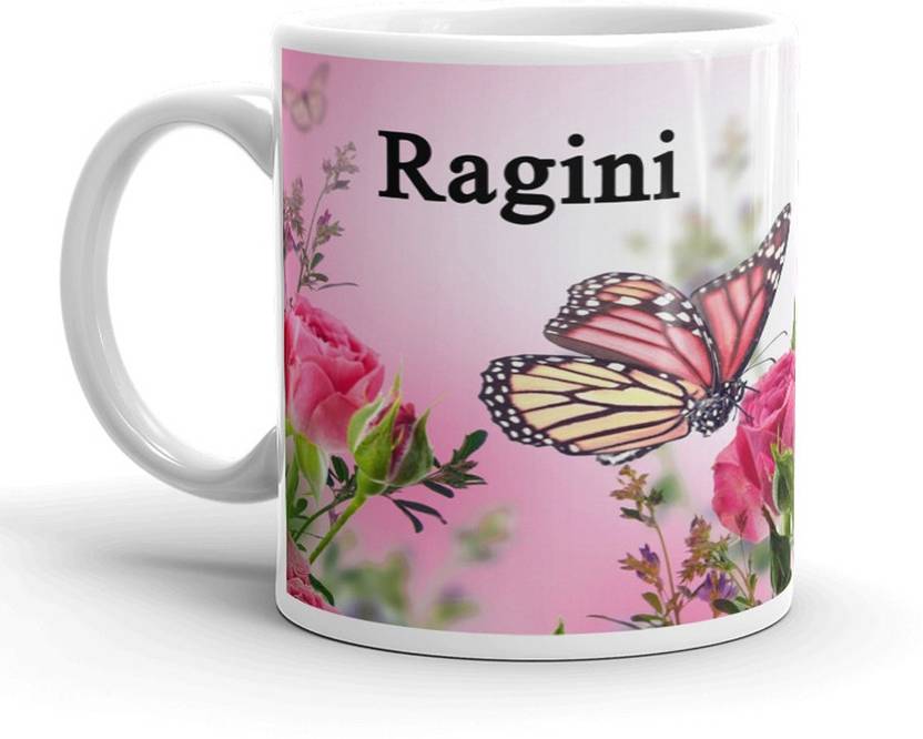 Vrantikar Ragini Name Pink Flower & Butterfly Printed Gift For ...