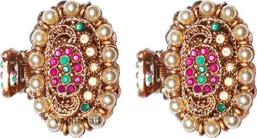 VAGHBHATT Metal South Indian Design Hair Claw Clips for Women, Hair ...