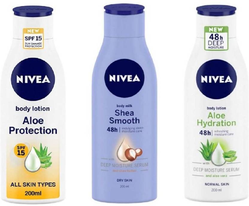 NIVEA Body Lotion , Aloe Protection , Shea Smooth , Aloe Hydration ...
