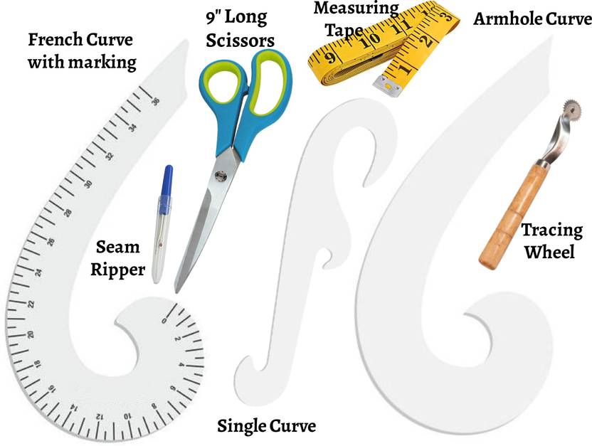 Upyukat Khyati Tailoring kit/ Sewing Kit/ Tailoring curves/ scales ...