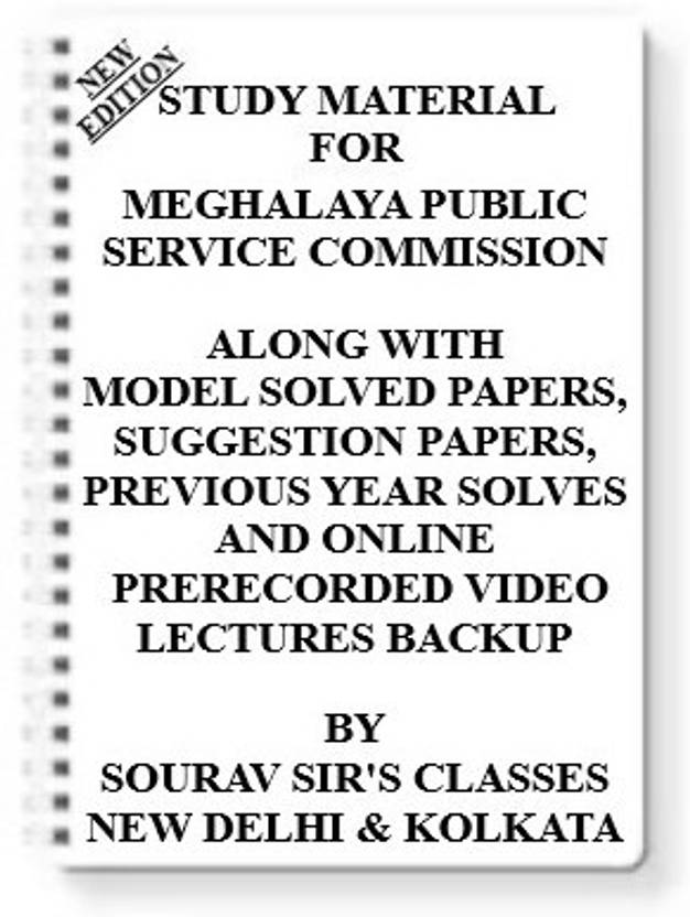 Study Notes Material On Meghalaya Public Service Commission (Mpsc) For ...