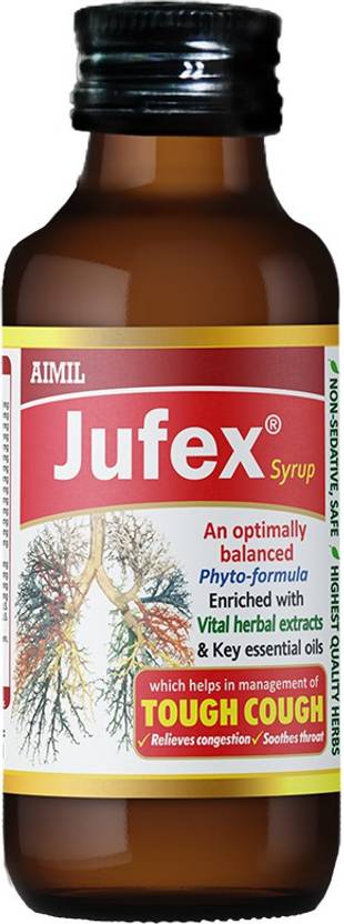 AIMIL Jufex Forte Syrup Herbal Syrup for Respiratory Wellness (Pack of ...