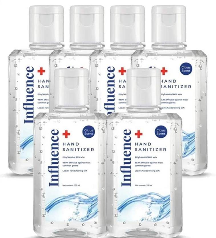 Influence Alcohol Based Germs & Virus protection | 100 ml (Pack of 6 ...