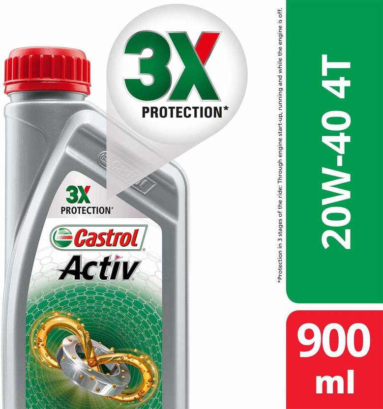 Castrol Activ 4T 20W-40 Petrol Synthetic Blend Engine Oil Price in ...