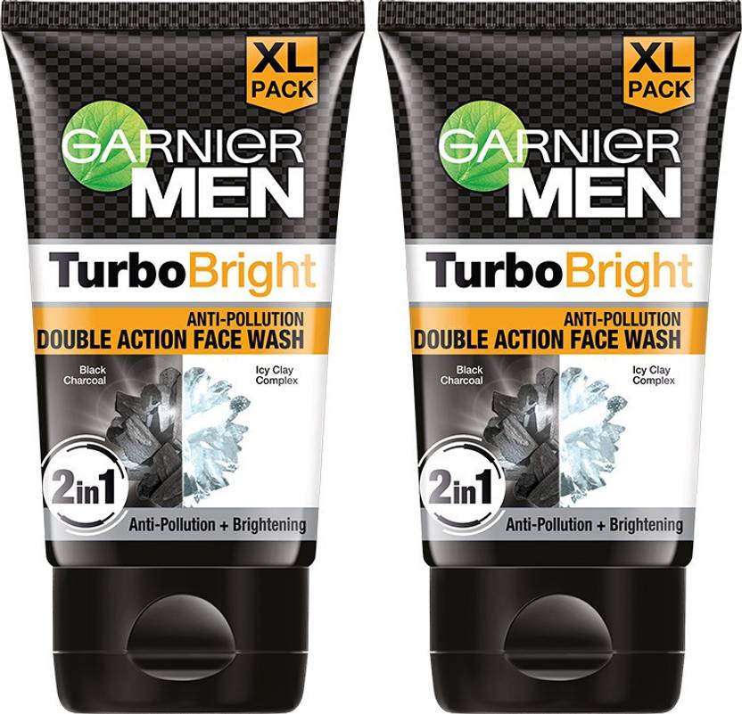 Garnier Men Turbo Bright - Charcoal Skin Brightening ,150gm (Pack of 2 ...