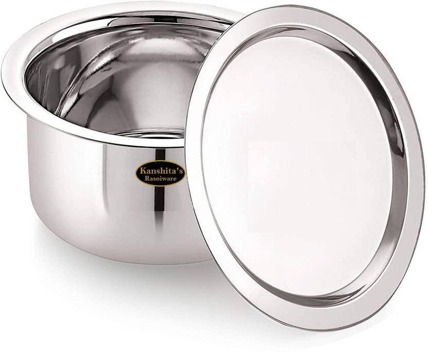 Kanshita's Rasoiware Premium Quality Steel Round bottom Patila/Pot ...