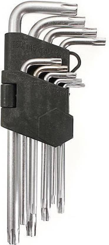 Qualigen 9 Pieces Torx Star Allen Key Set With Hole T10 T50 Allen qualigen-9-pieces-torx-star-allen-key-set-with-hole-t10-t50-allen