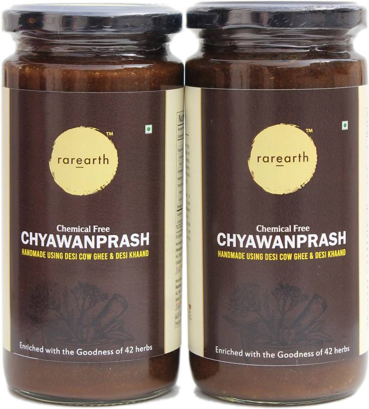 rarearth 100% Natural & Preservative Free Chyawanprash | Traditional & Handmade | 500g (Pack of ...
