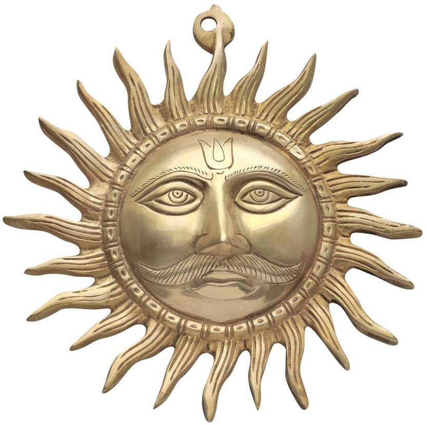 TREEMAISON Feng Shui Lord Sun Statue Vastu Statue Brass Sun/Surya Idol ...