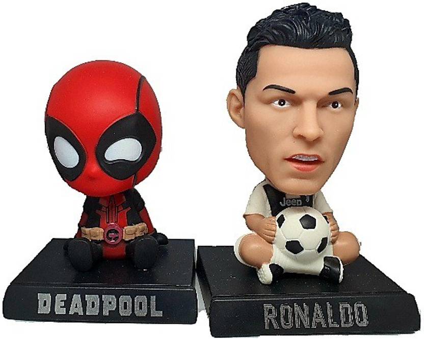 Daiyamondo Deadpool With Football Player Ronaldo Big Size Bobble Head ...