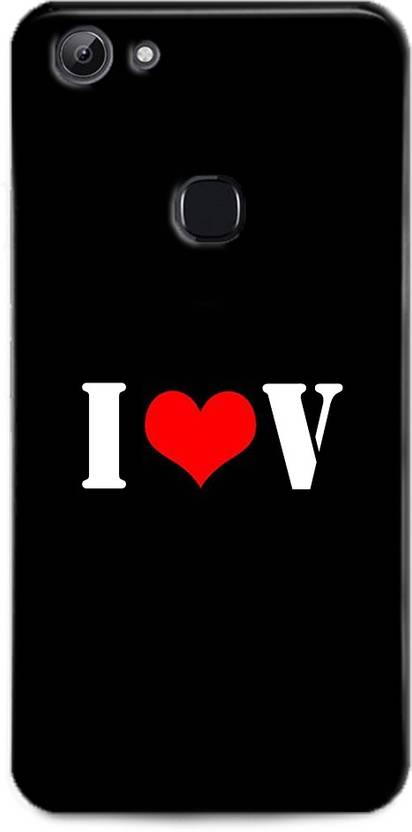 Wall Art Back Cover for Vivo Y83, 1802/PD1803BF V, I LOVES V, NAME ...