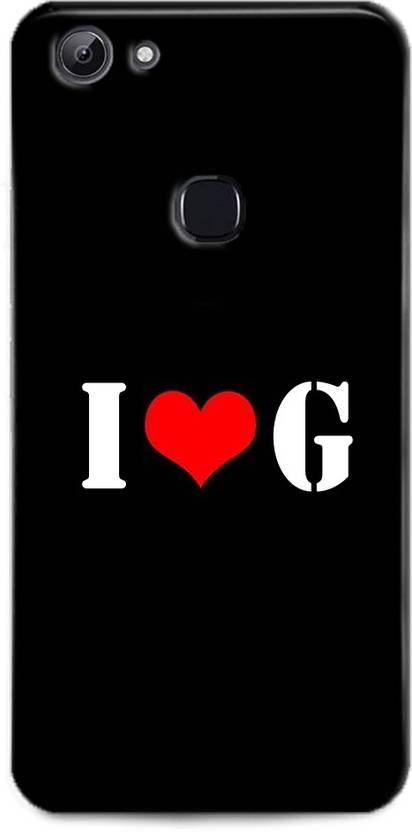 Wall Art Back Cover for Vivo Y81, 1803/PD1732BF G, I LOVES G, NAME ...