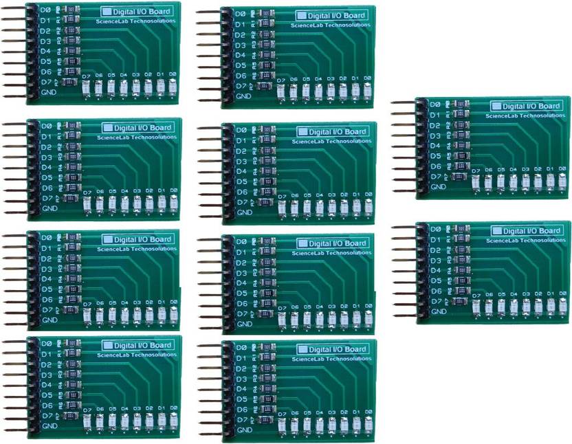 ScienceLab Technosolutions Set of 10 - [ 8 Channel Digital Output Board ...