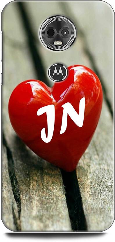 INDICRAFT Back Cover for Moto E5 Plus J N, J LOVES N, NAME, LETTER ...