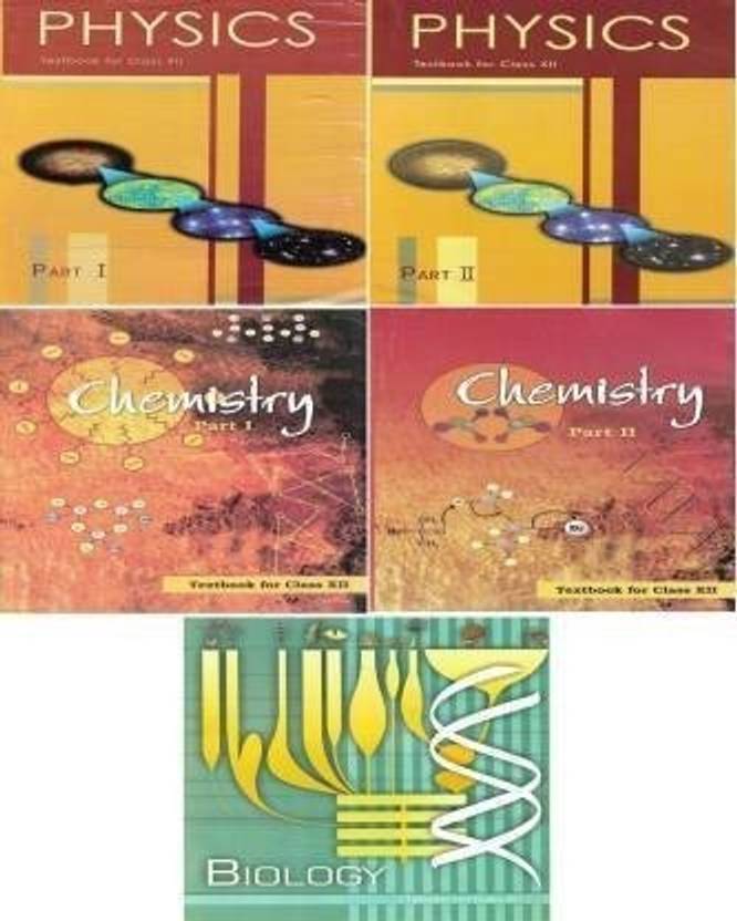 NCERT Textbooks For Class 12th Physics Part 1 & 2 Chemistry Part 1 & 2 And Biology Combo (Pack ...