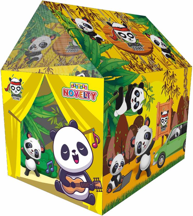 Krux Kids Foldable and Portable Jumbo Size Panda Camp Theme Play Tent ...