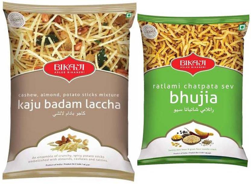 Bikaji KAJU BADAM LACCHA 350 GRAM Ratlami Chatpata Sev Bhujia-Spicy ...