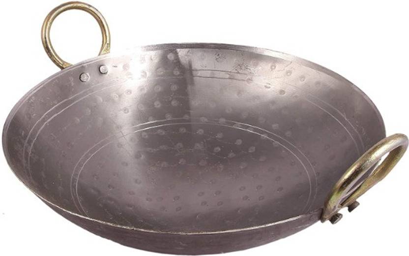 Gsl Ironmade Iron Kadai Lokhand Loha Hand Hammered Kadhai Heavy Cooking ...