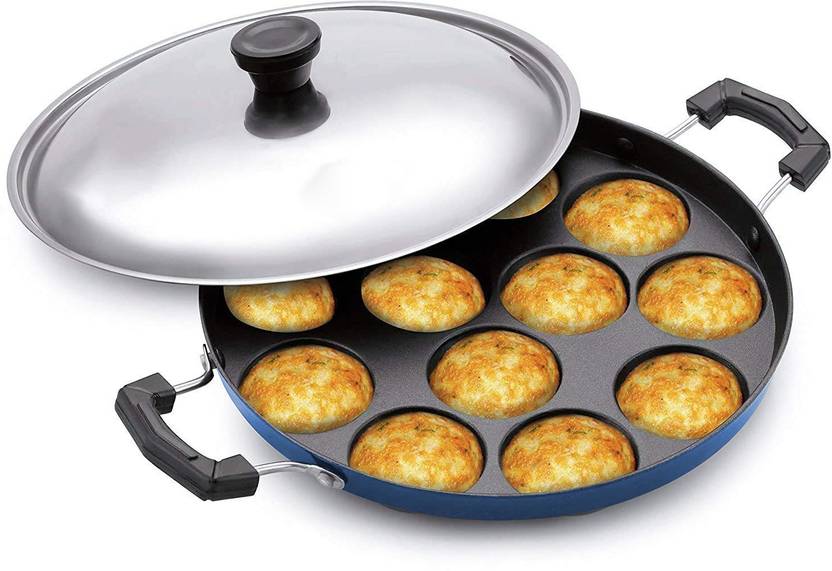 Oxyshine Blue Appam Maker 12 cavities Non Stick Aluminium Appe Tawa ...