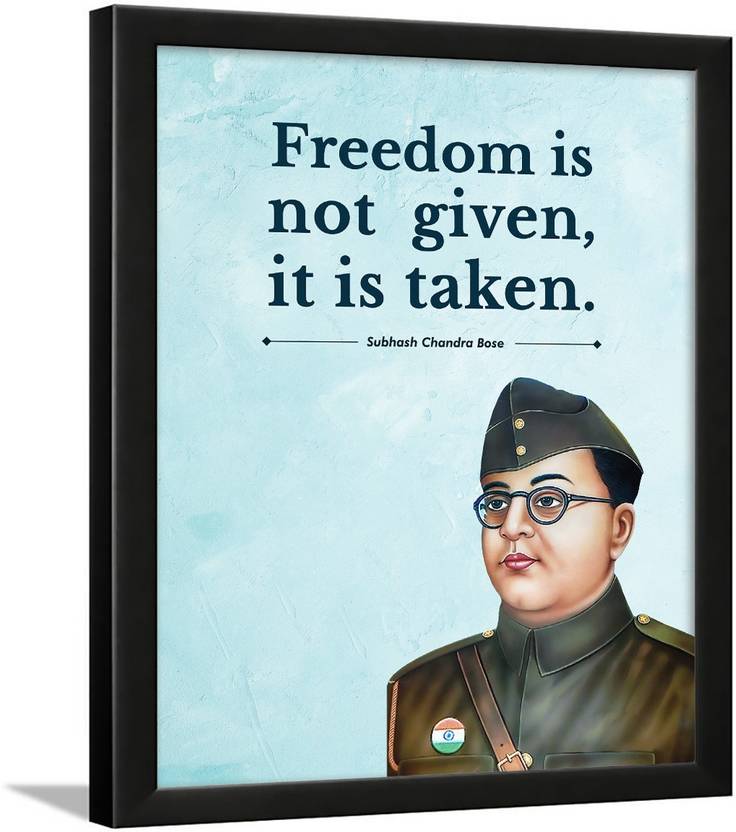 Subhash Chandra Bose Poster Frame Photo - motivational quotes frames ...