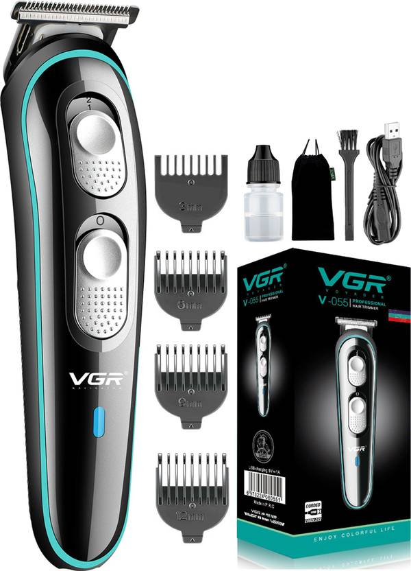 VGR V-055 Professional Hair Trimmer Trimmer 120 min Runtime 4 Length Settings Price in India ...