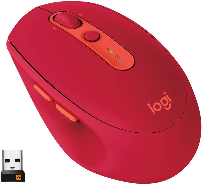 Logitech M590 MULTI-DEVICE SILENT Ruby Wireless Optical Mouse with ...