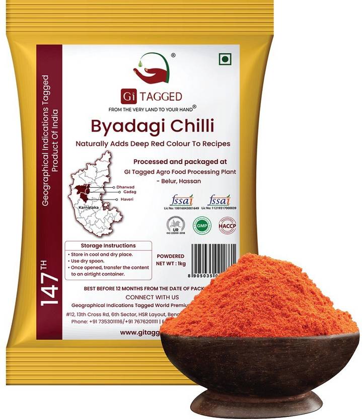 GiTAGGED Byadgi Chilli Powder Price in India - Buy GiTAGGED Byadgi ...