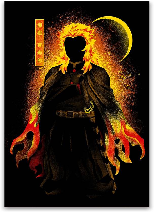 Flame Hashira Poster 200 GSM A3 Textured Paper Poster without Frame ...