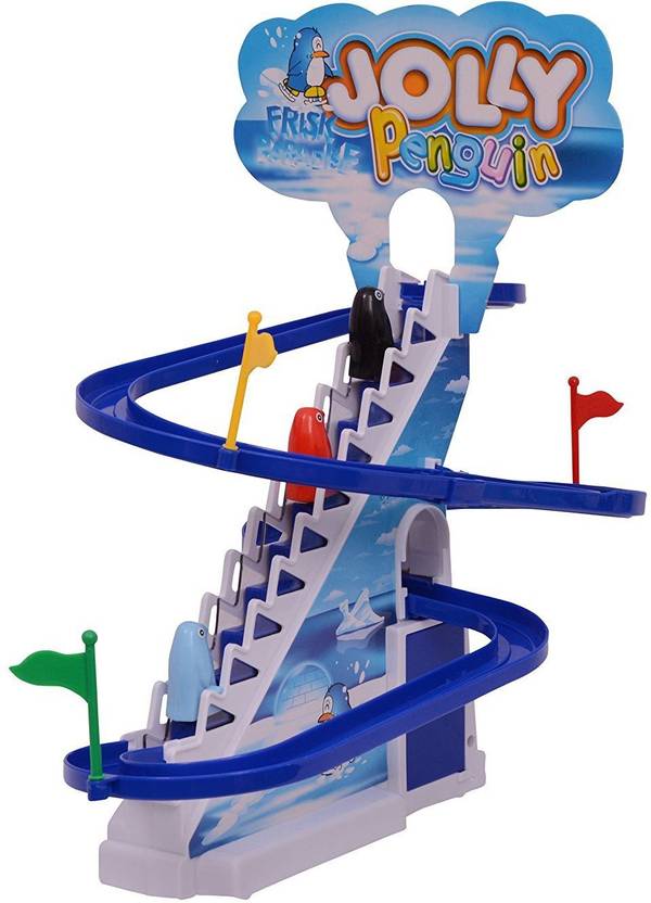 TUSHIKA Jolly Penguin Race track Series track racer with 3 Multicolour ...