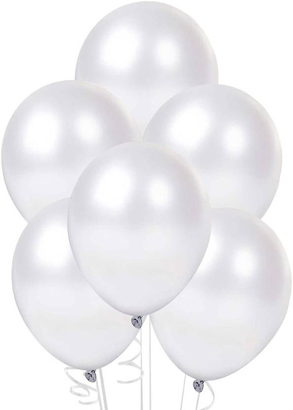 Flipkart.com | Wonder Solid Beautiful Metallic White Party Balloons for ...