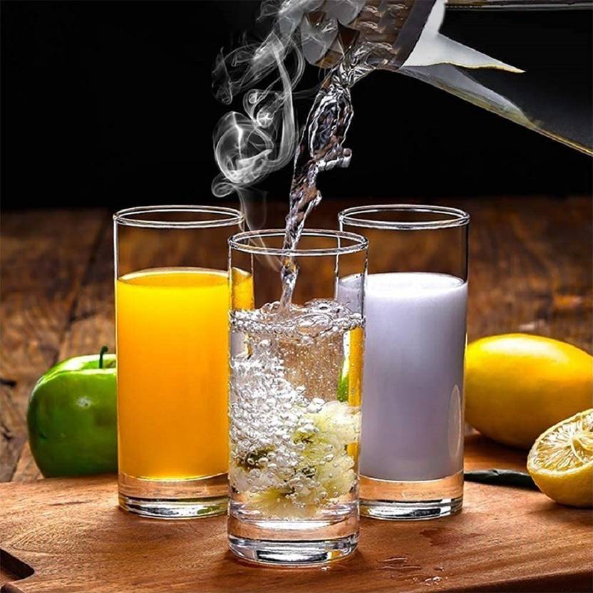 SHIPPLIER (Pack of 6) Drinking Glassware , Lead-Free Heavy Base ...