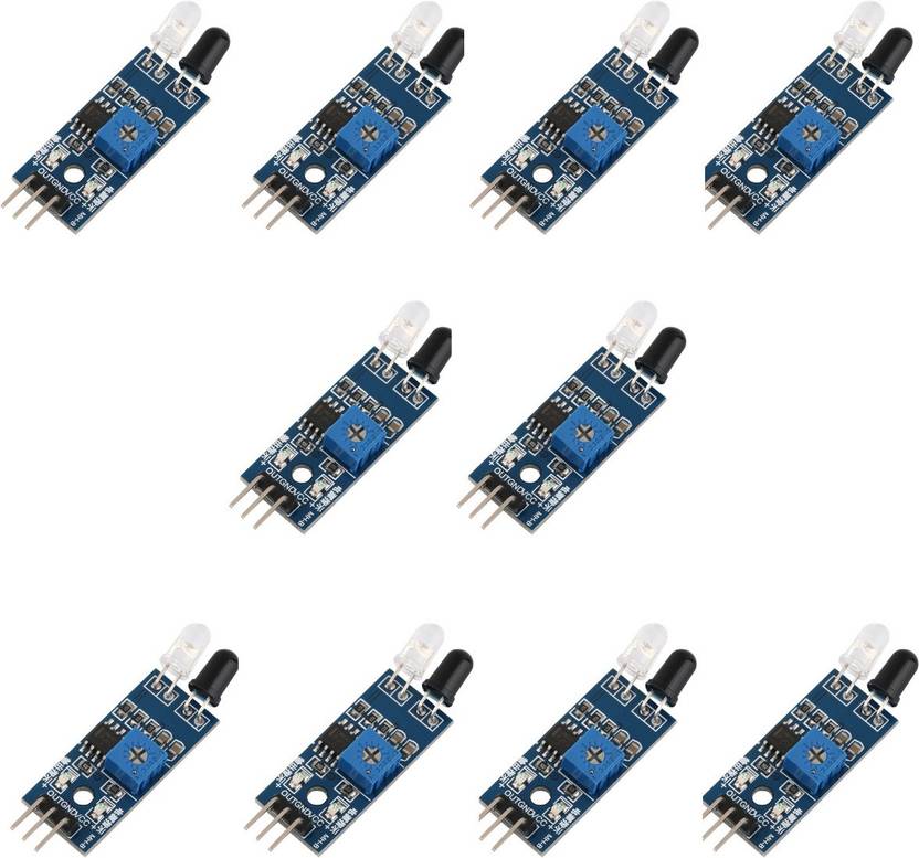 Vayuyaan 10 Pcs IR Proximity Sensor for line follower and Obstacle sensing Robots - IR Sensor ...