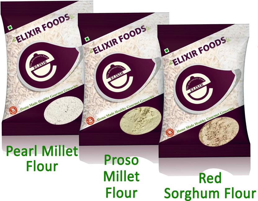 Elixir foods Flour Millet Combo (Pearl Millet Flour+ Proso Millet Flour ...