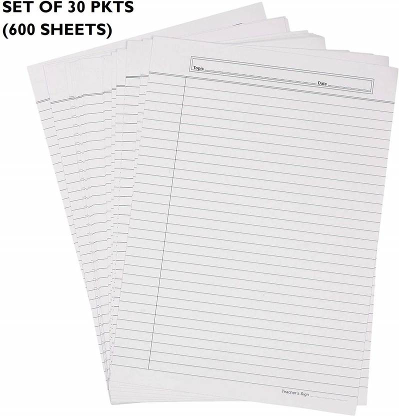 Flipkart.com | Yushuu One side ruled other side blank sheet Interleaf ...