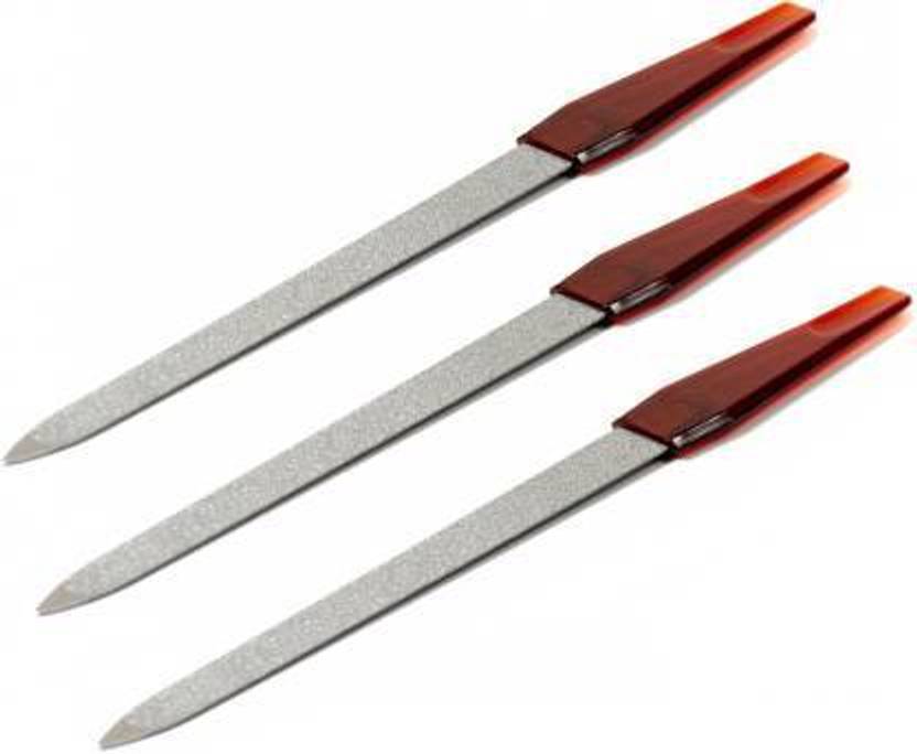 KissOff Manicure Pedicure 3 PCS Nail File Tools Double Sided Nail ...