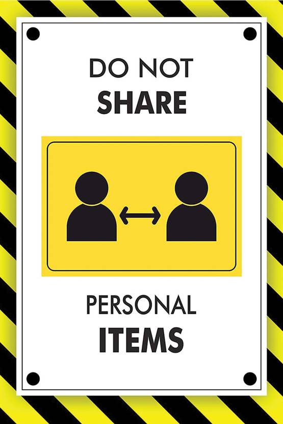 Precaution Poster "Do Not Share Personal Items"|virus posters|Wall ...