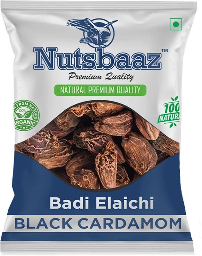 Nutsbaaz Cardamom Black Whole Elaichi (Badi Kali Elaichi, Sabut Elaichi ...