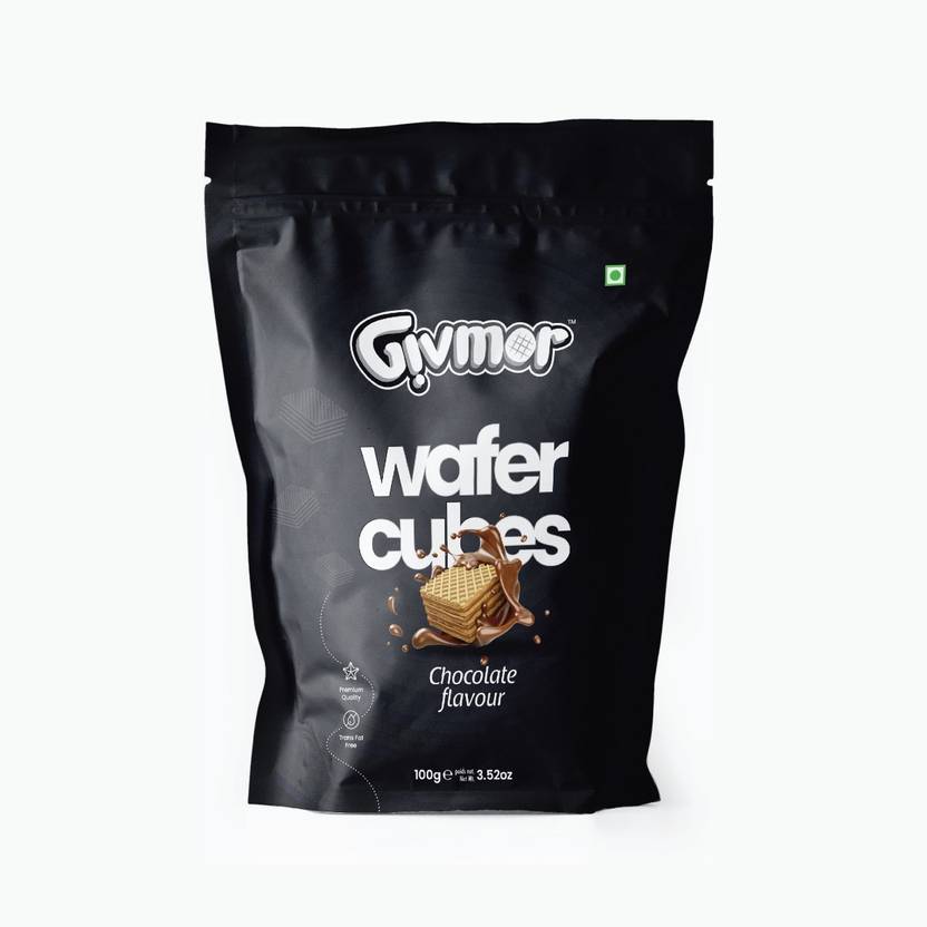 Givmor Wafer Cube Chocolate Flavoured Crunchy & Creamy 100g Pack ...